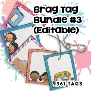 Brag Tags Bundle #3 (Editable) - Lucky Little Learners