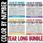 Basic Facts Color by Number Bundle - Lucky Little Learners