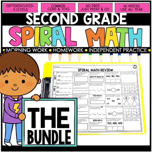 1st Grade ELA Spiral Review Lucky Little Learners
