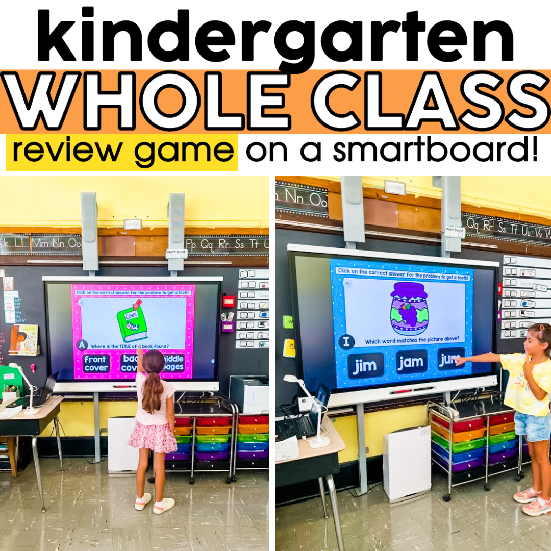 Kindergarten Digital ELA Toothy Task Cards Bundle - Lucky Little Learners