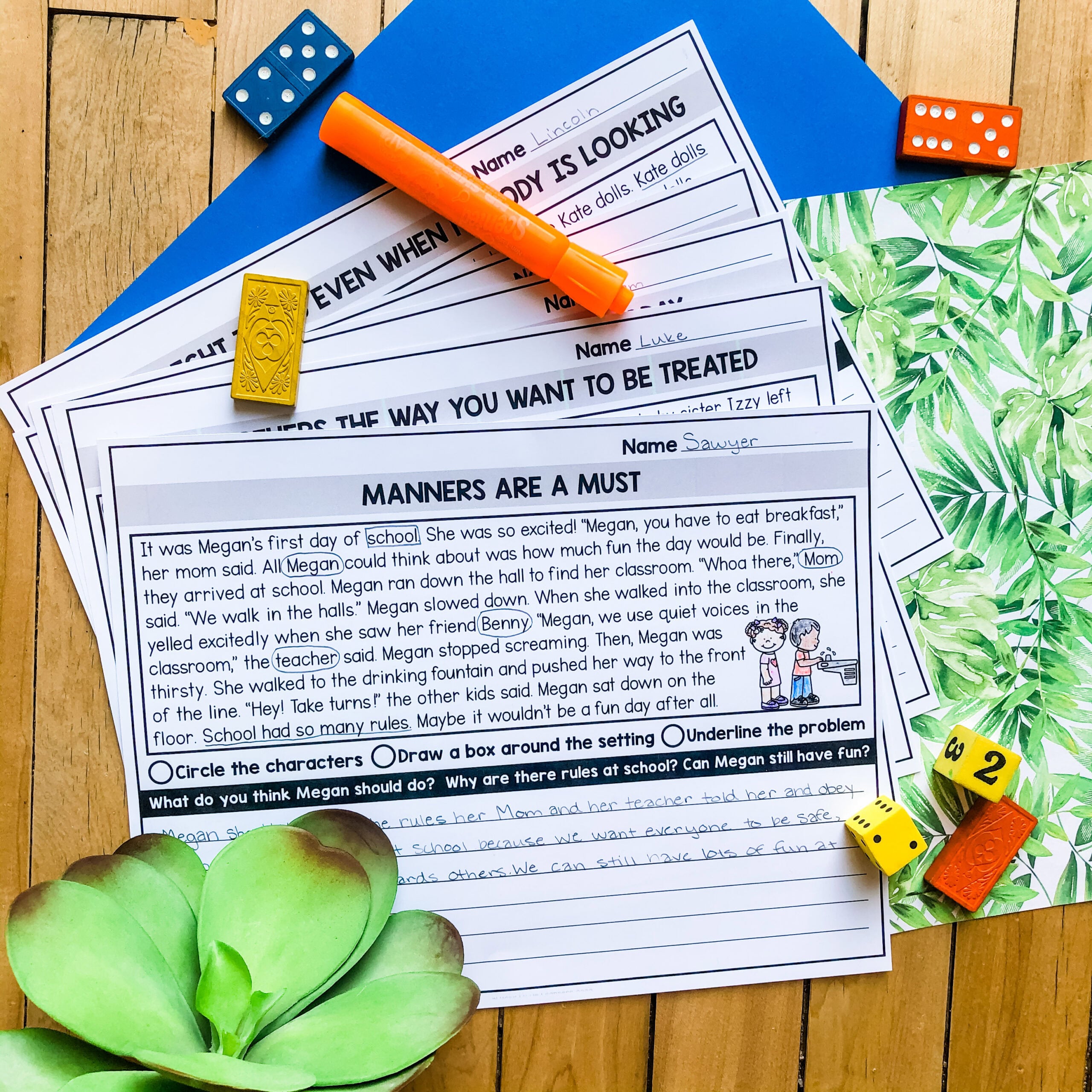 Manners Unit - Social Emotional Learning for 1st and 2nd Grade - Lucky ...