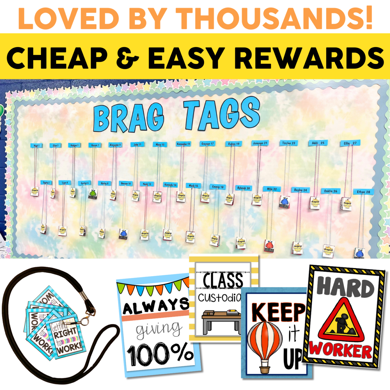 Brag Tags School Set 1 - Lucky Little Learners