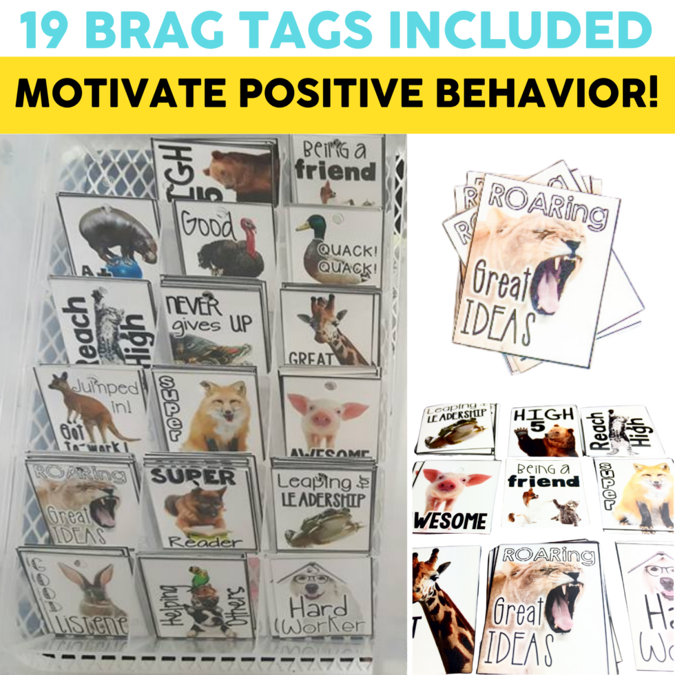 Animal Friends Brag Tags - Lucky Little Learners
