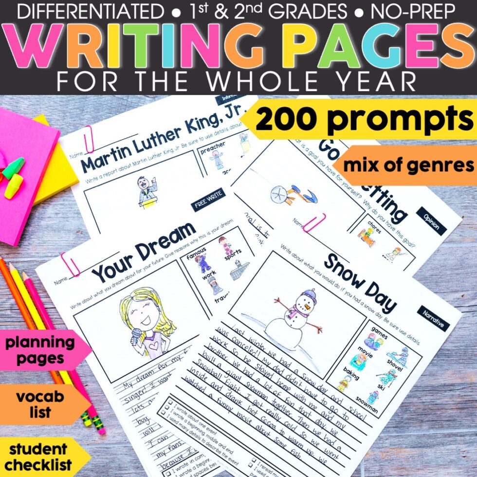 Writing Prompts Bundle - Lucky Little Learners