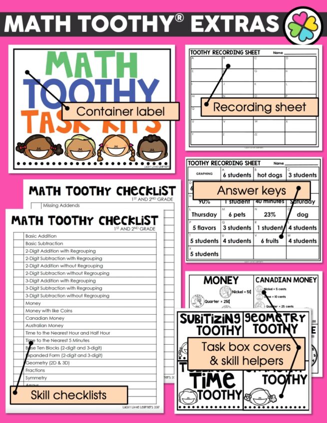 Math Toothy® Bundle for 1st and 2nd Grade - Lucky Little Learners
