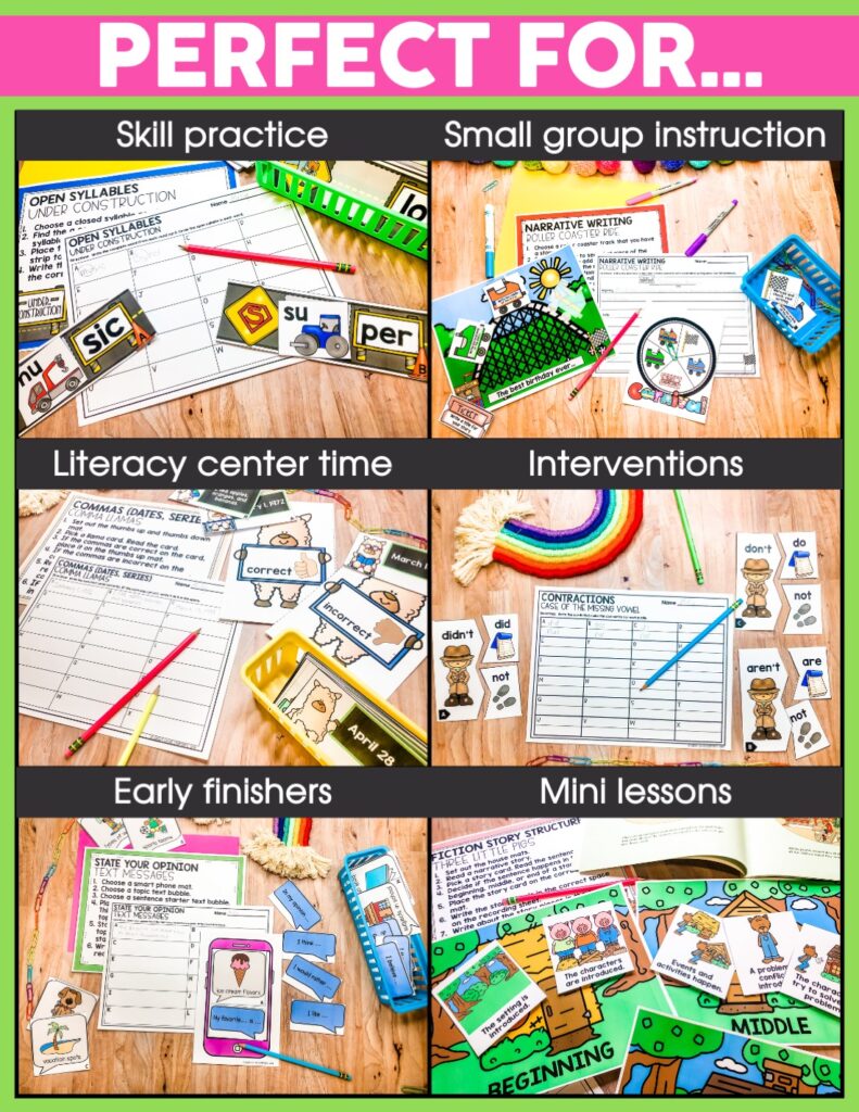 2nd Grade Literacy Centers Bundle - Lucky Little Learners