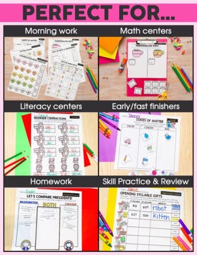 2nd Grade Winter Early Finishers Packet - Lucky Little Learners