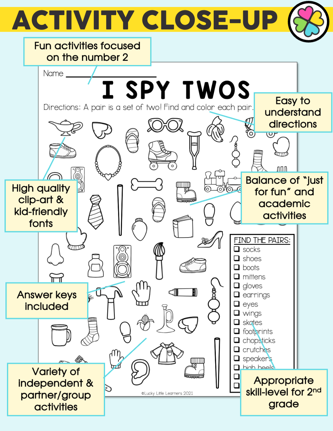 Two's Day Activities Pack - Lucky Little Learners
