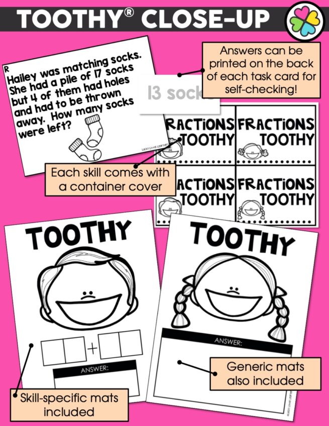 Math Toothy® Bundle for 1st and 2nd Grade - Lucky Little Learners