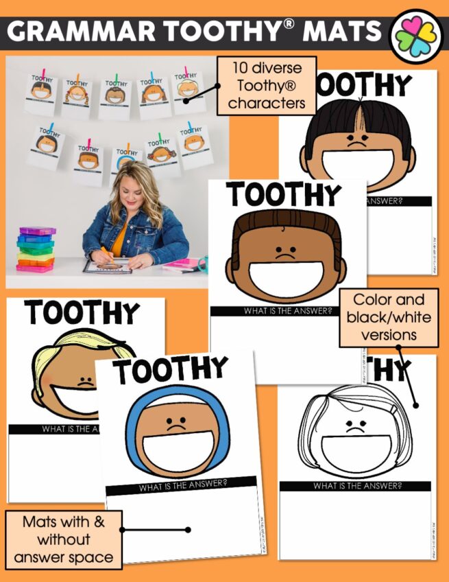 Grammar Toothy® Task Cards Bundle - Lucky Little Learners