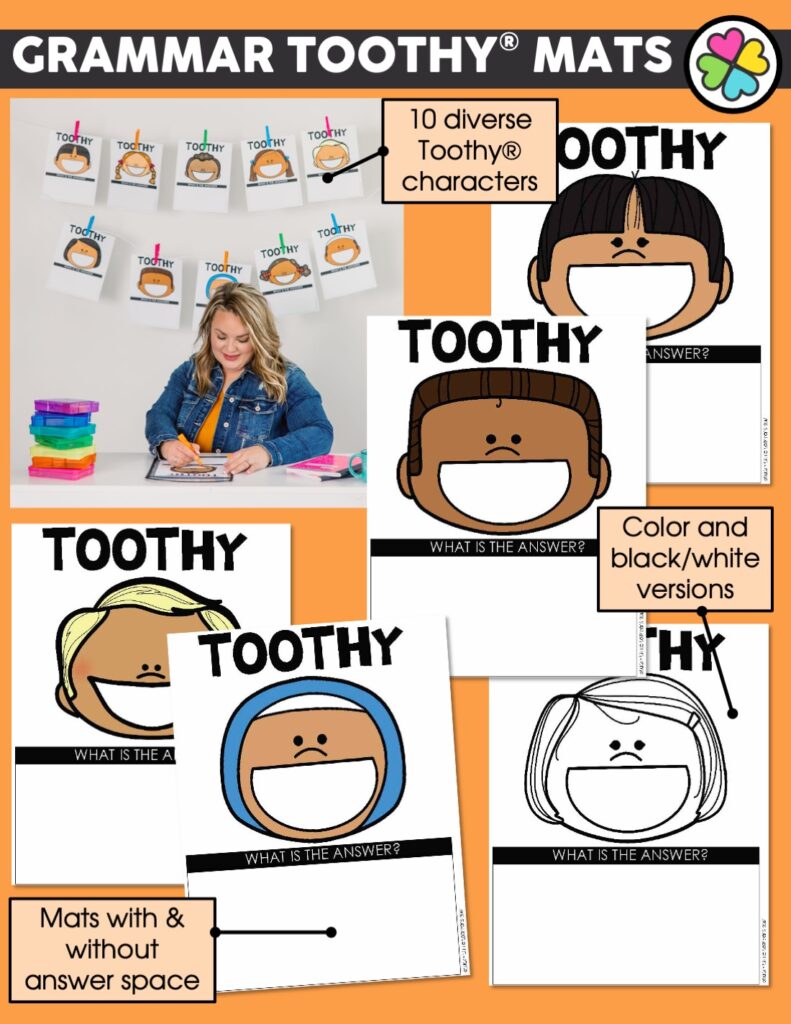 Grammar Toothy® Task Cards Bundle - Lucky Little Learners