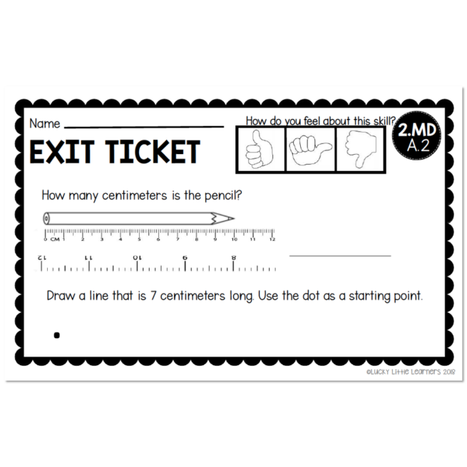 2nd Grade Exit Tickets - Measurement & Data - 2.MD A.2 - version 3 ...