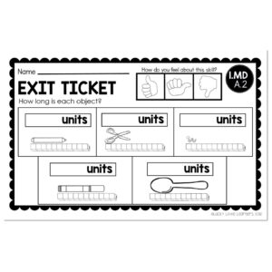 1st Grade Exit Tickets - Measurement & Data - 1.MD A.2 - version 1 ...