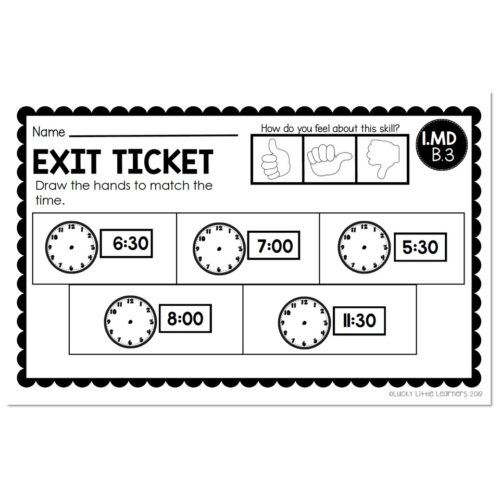 1st Grade Exit Tickets - Measurement & Data - 1.MD B.3 - version 5 ...