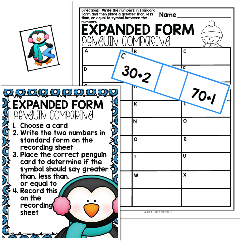 1st Grade January Math Center Expanded Form Lucky Little Learners 1st Grade January Math Center Expanded Form Lucky Little Learners