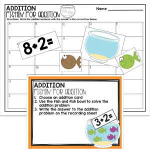1st Grade July Math Center - Addition - Lucky Little Learners