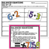 1st Grade July Math Center - Balanced Equations Addition - Lucky Little ...