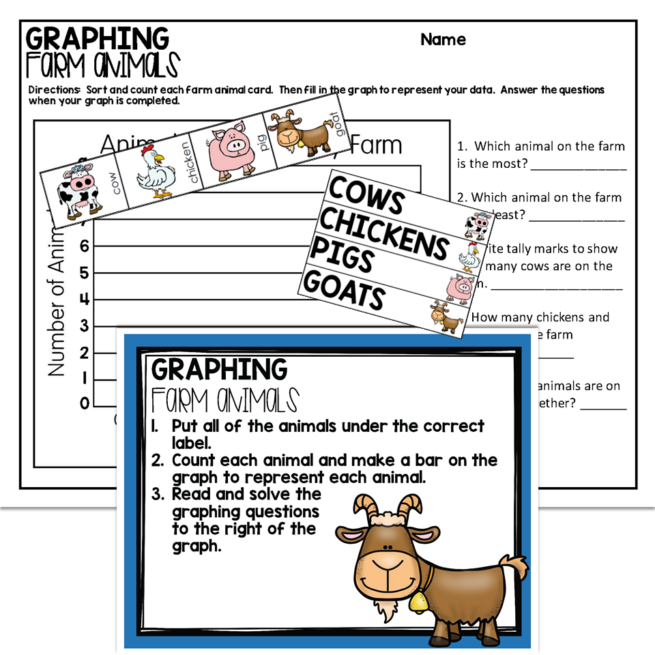 1st Grade June Math Center - Graphing - Lucky Little Learners