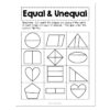 1st Grade Math Notebook - Geometry - Equal & Unequal - Lucky Little ...