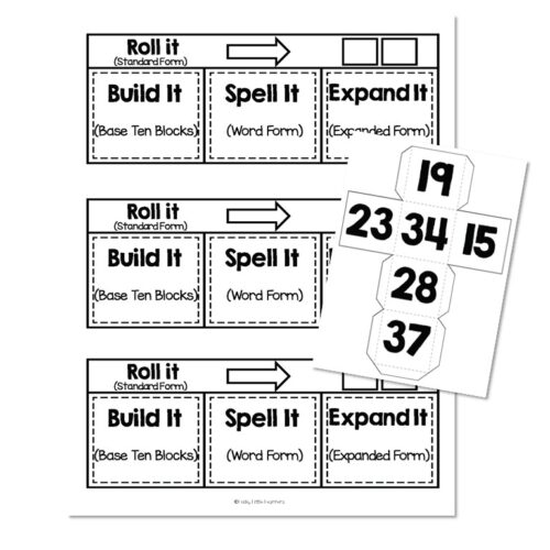 1st Grade Math Notebook - Numbers & Operations - Roll. Build. Spell ...