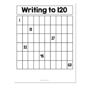1st Grade Math Notebook - Numbers & Operations - Writing to 120 - Lucky ...