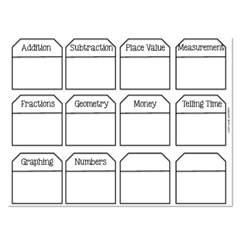 1st Grade Math Notebook - Skill Tabs - Lucky Little Learners