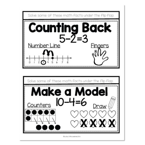 1st Grade Math Notebook - Subtraction - Subtraction Strategies - Lucky ...
