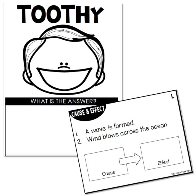 Toothy - Reading Comprehension - 1st Grade - Cause and Effect - Lucky ...
