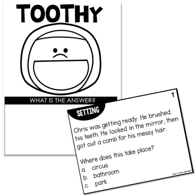 Toothy - Reading Comprehension - 1st Grade - Setting - Lucky Little ...