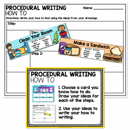1st Grade Writing Center - How To Writing - Lucky Little Learners