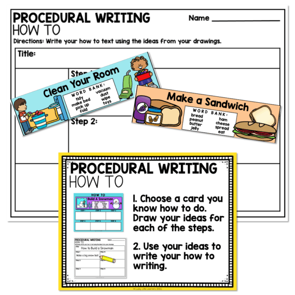 1st Grade Writing Center - How To Writing - Lucky Little Learners