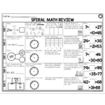 1st Grade Spiral Math - Week 23 - Above - Lucky Little Learners