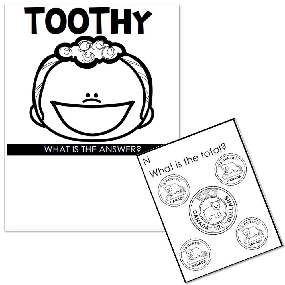 Toothy - Math - 1st & 2nd Grade - Canadian Money - Lucky Little Learners