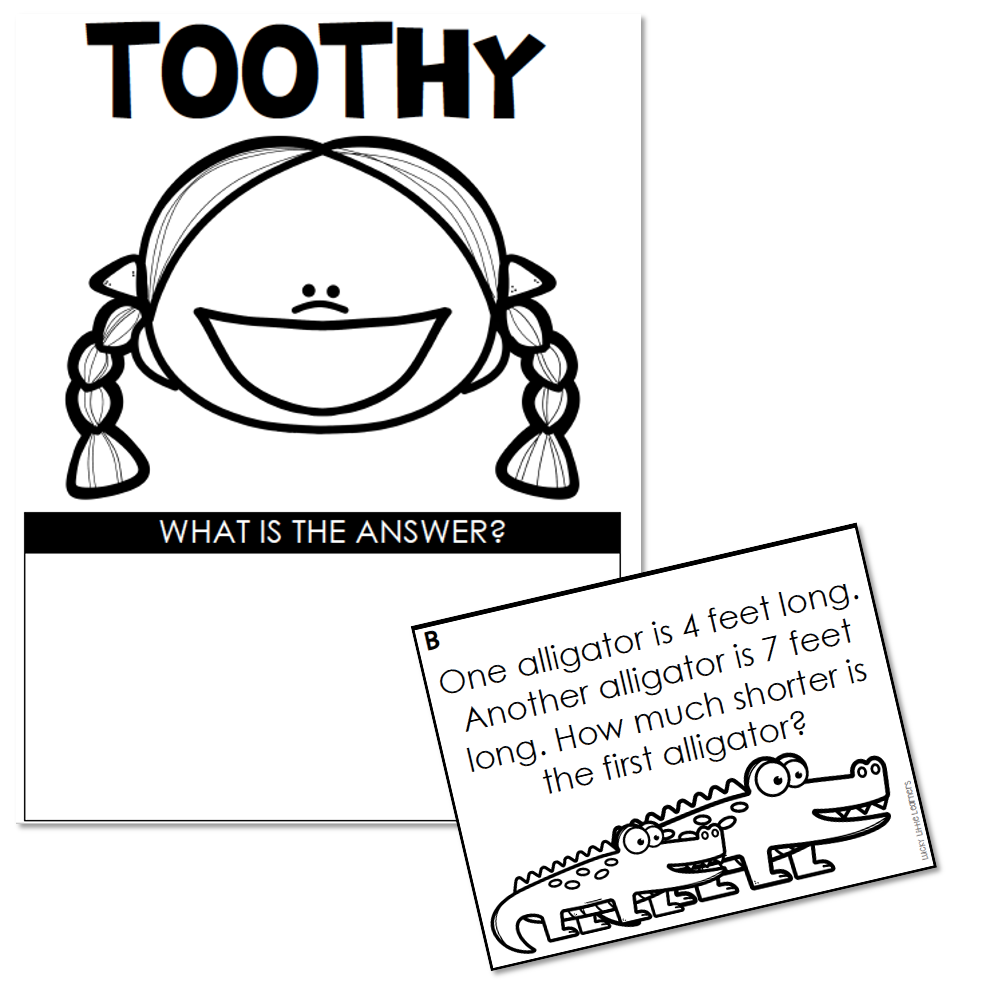 Toothy - Math - 1st & 2nd Grade - Measurement Word Problems - Lucky ...