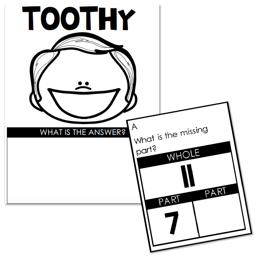 Toothy - Math - 1st & 2nd Grade - Part Part Whole - Lucky Little Learners