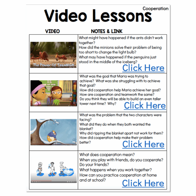 1st and 2nd Grade - Social Emotional Learning - Cooperation Unit ...