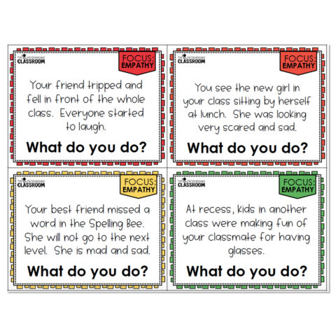 1st and 2nd Grade - Social Emotional Learning - Empathy Unit - Scenario ...
