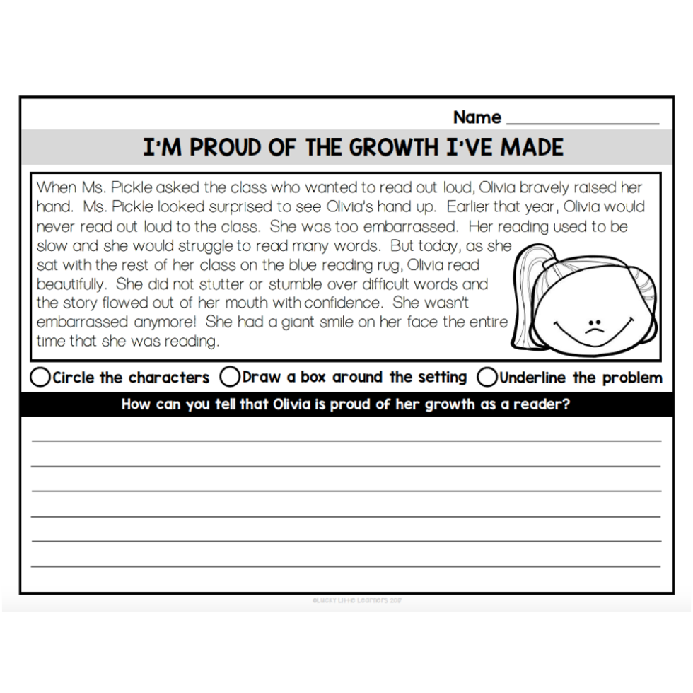 1st and 2nd Grade - Social Emotional Learning - Self-Confidence Unit ...