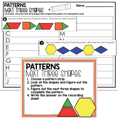 2nd Grade August Math Center - Patterns - Lucky Little Learners