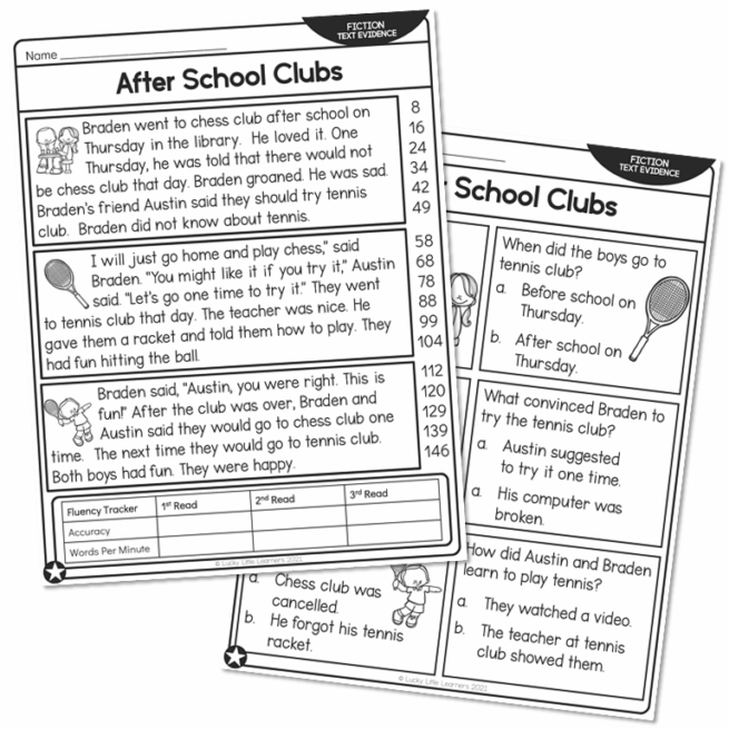 2nd Grade Fiction Text Evidence and 5 W's Reading Passage - After ...