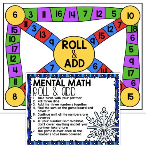 2nd Grade January Math Center - Mental Math - Lucky Little Learners