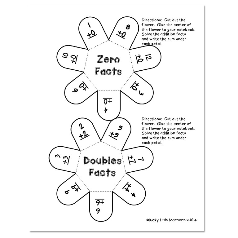 2nd Grade Math Notebook - Addition - Addition Flowers - Lucky Little ...