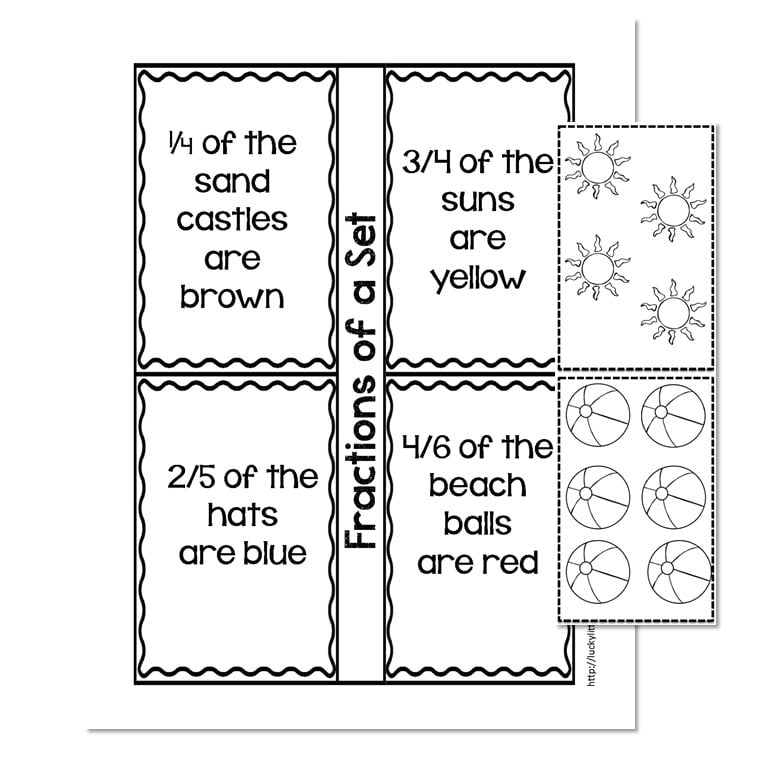 2nd Grade Math Notebook - Fractions - Fractions of a Set - Lucky Little ...