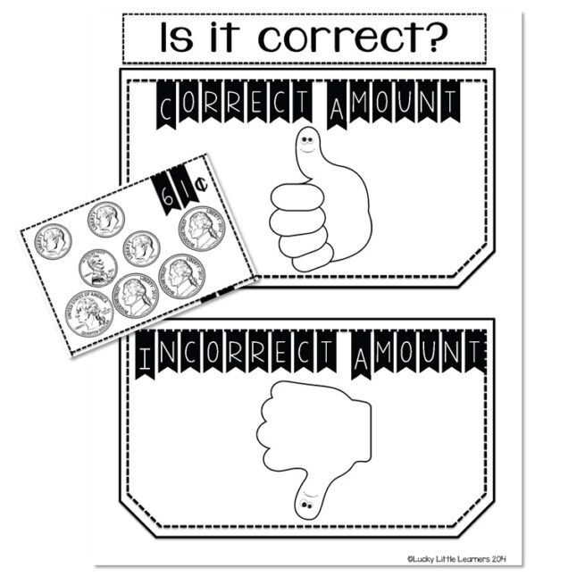 2nd Grade Math Notebook - Money - Is It Correct - Lucky Little Learners