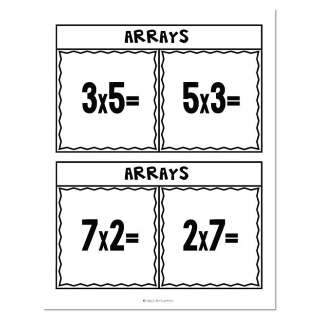 2nd Grade Math Notebook - Multiplication - Array Flip Flaps - Lucky ...