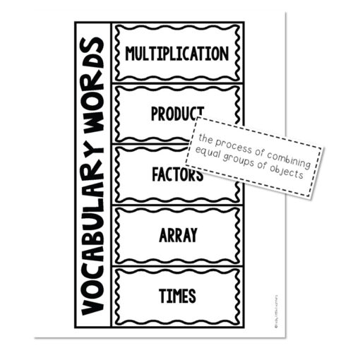 2nd Grade Math Notebook - Multiplication - Vocabulary Words - Lucky ...