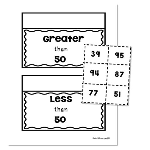2nd Grade Math Notebook - Place Value - Greater Than or Less Than 500 ...