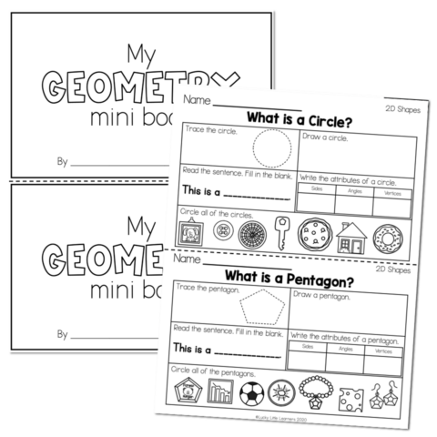 2nd Grade Math Worksheets - Geometry - My Geometry Mini Book - Lucky ...