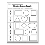 2nd Grade Math Worksheets - Geometry - Partitioning Shapes - Dividing ...