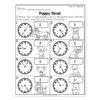 2nd Grade Math Worksheets - Time - Telling Time to 5 mins. - Puppy Time ...